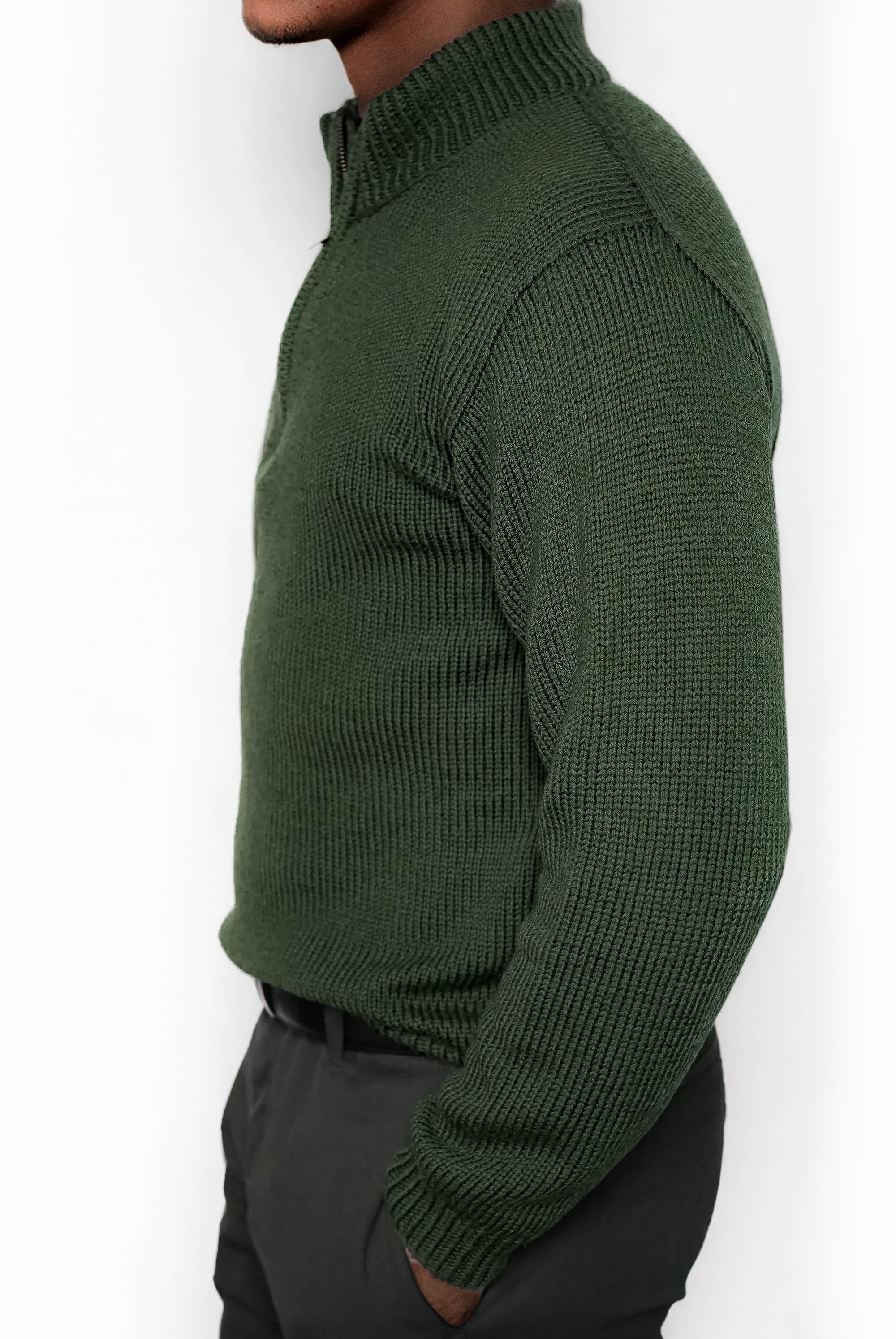No 004 Half-zip Knitting Pattern - Grivette Design