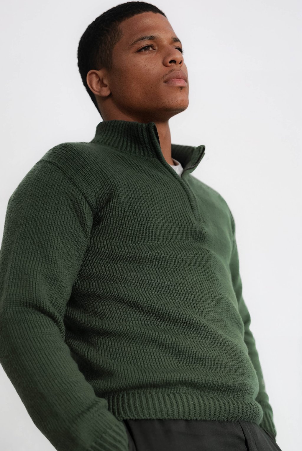No 004 Half-zip Knitting Pattern - Grivette Design